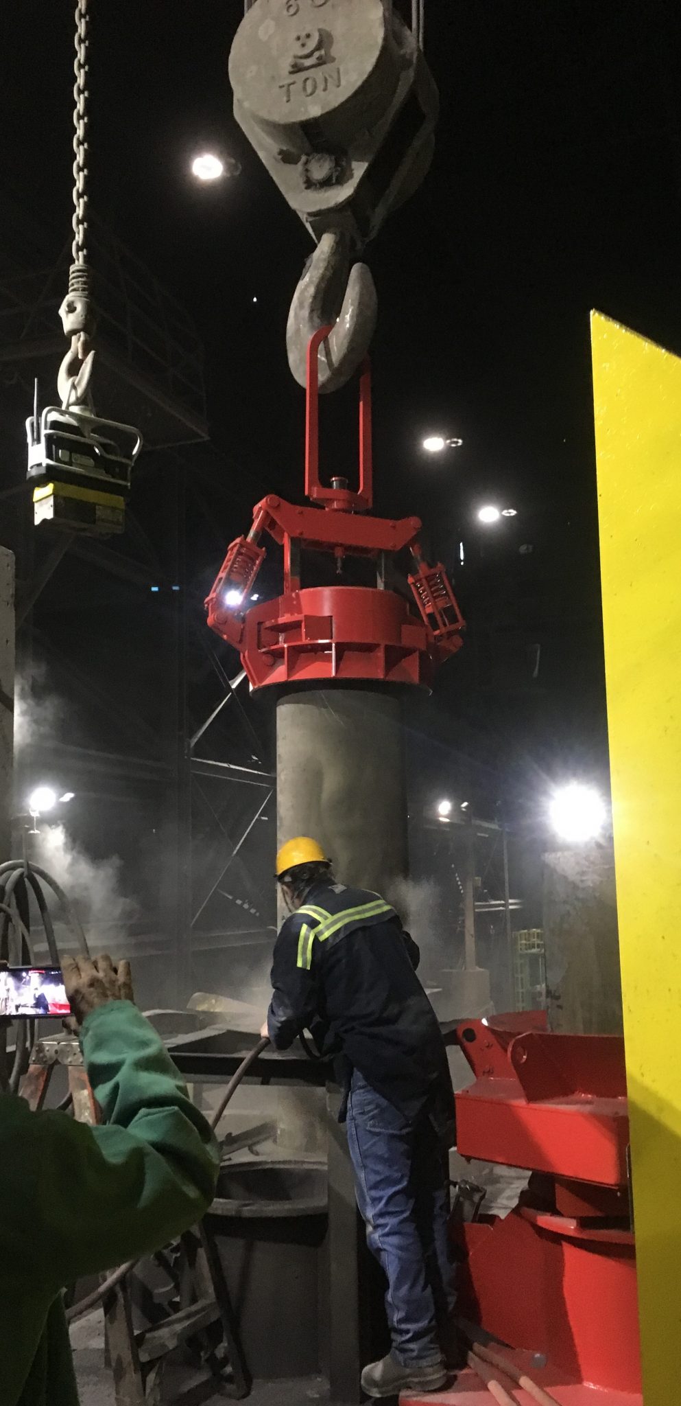 CMW Electrode Column Lifting Device In-Use in Customer Mill | Columbia ...