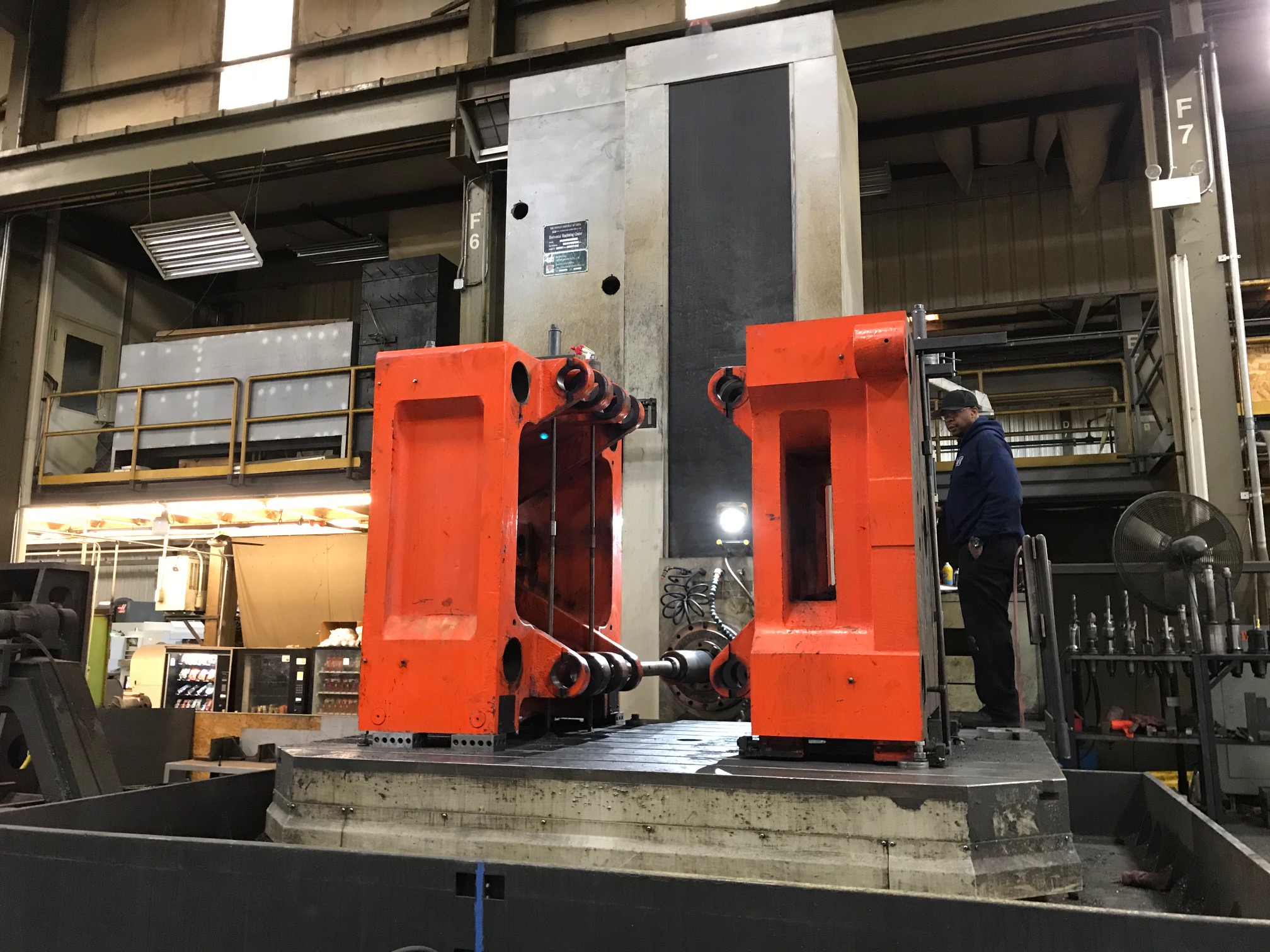 Line Boring Die Casting Machine Linkage Pin Holes | Columbia Machine Works